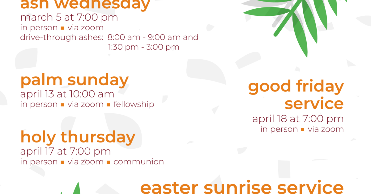 Lent and Holy Week Services – The United Methodist Church of Monroe